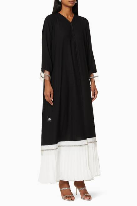 Shop Elna Line Black Crystal Beaded Abaya for Women | Ounass UAE