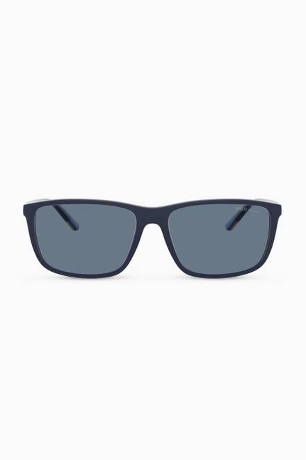 Shop Ray-Ban Blue RB4341 Chromance Sunglasses in Acetate for Men ...
