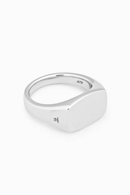Shop Tom Wood Silver Coin Ring in Sterling Silver for Men | Ounass UAE