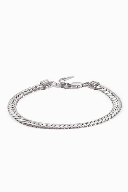 Shop Missoma Silver Camail Snake Chain Necklace in Silver Plating for ...