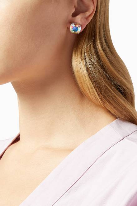 Shop Kate Spade New York Silver KS Small Square Studs in Metal for ...