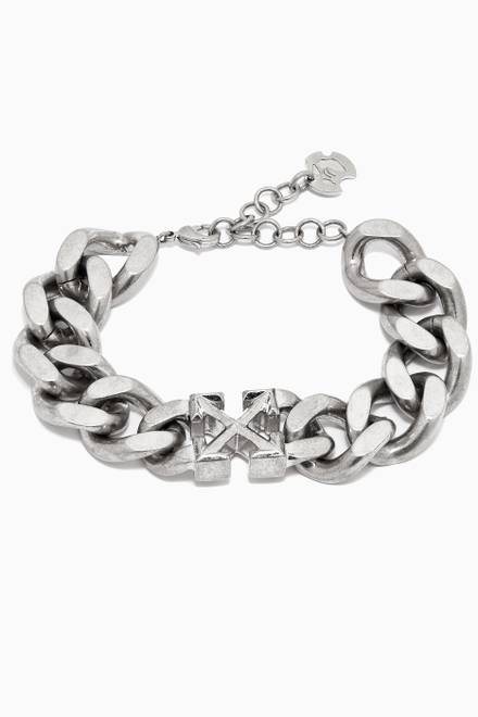 Shop Dolce & Gabbana Silver DG Interlock Chain Necklace in Brass for ...