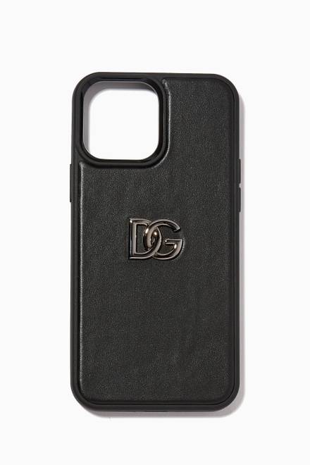 Shop Dolce & Gabbana Black Logo iPhone 13 Pro Max Case in PVC for Men ...