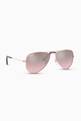 Shop Ray-Ban Junior Pink Aviator™ Gradient Sunglasses for Kids | Ounass UAE