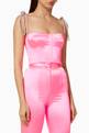 Shop Mach&Mach Pink Satin Corset Top for Women | Ounass UAE