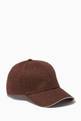 Shop Michael Kors Brown Logo Baseball Cap in Cotton Twill for Kids ...