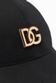 Shop Dolce & Gabbana Black Baseball Cap with DG Patch in Cotton Twill ...