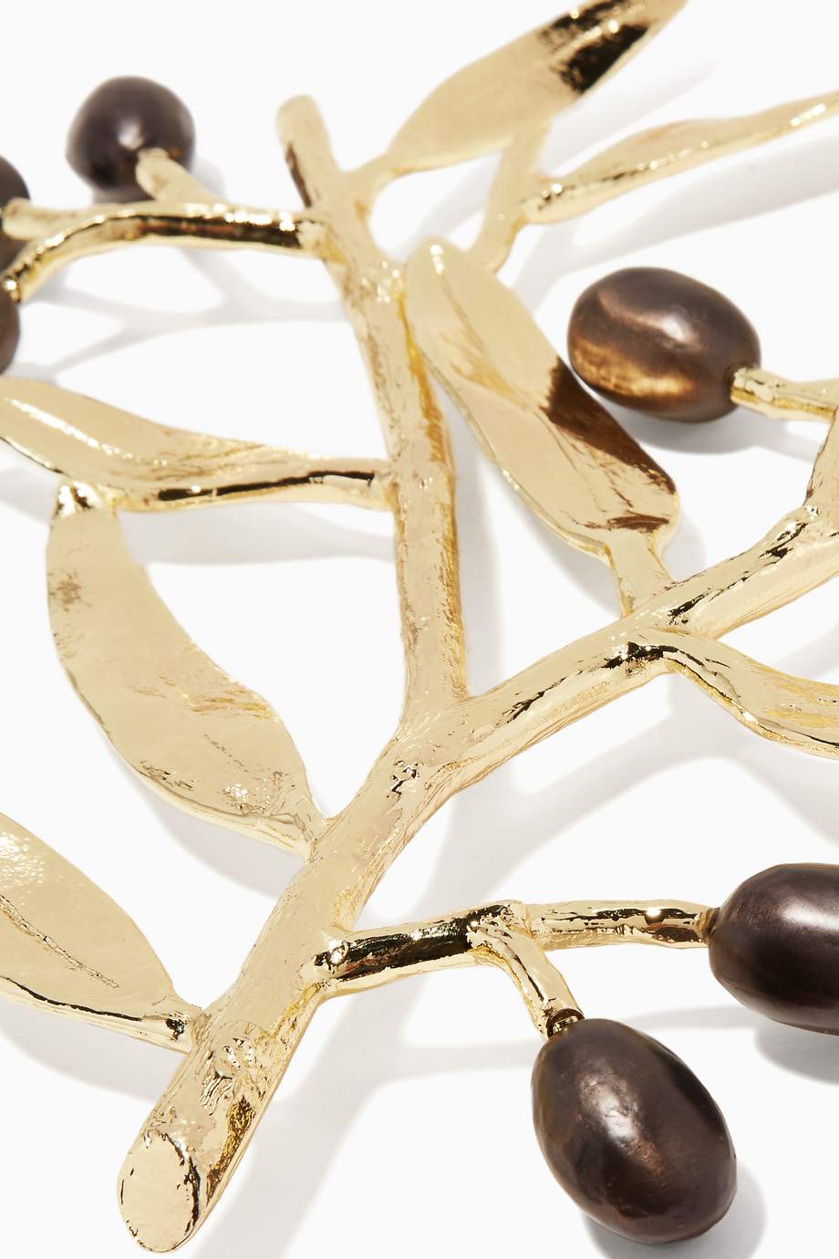 Shop Michael Aram Gold Olive Branch Gold Trivet for Women | Ounass Saudi