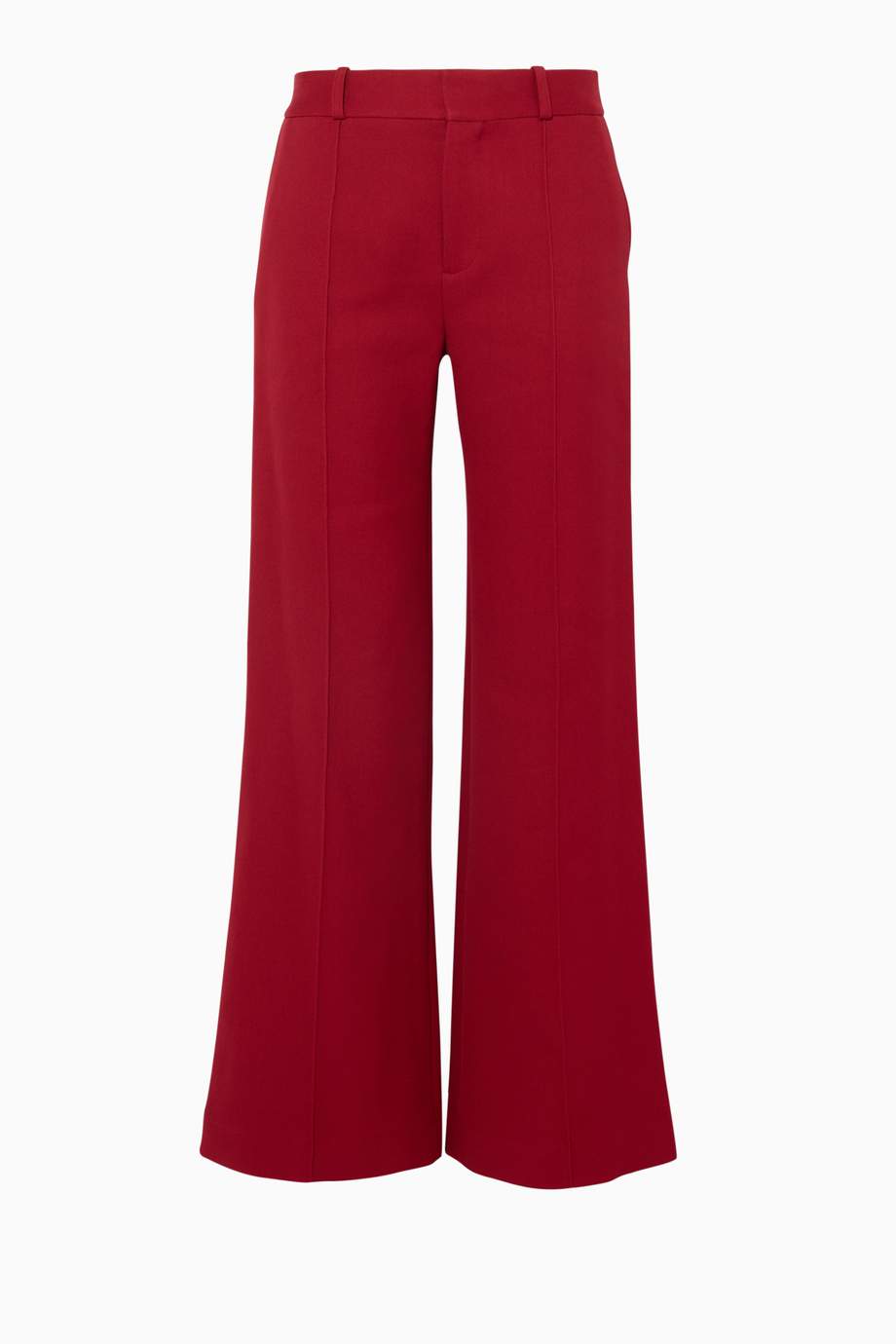 Shop See By Chloé Red Dusky-Red Pleated Wide-Leg Pants for Women ...