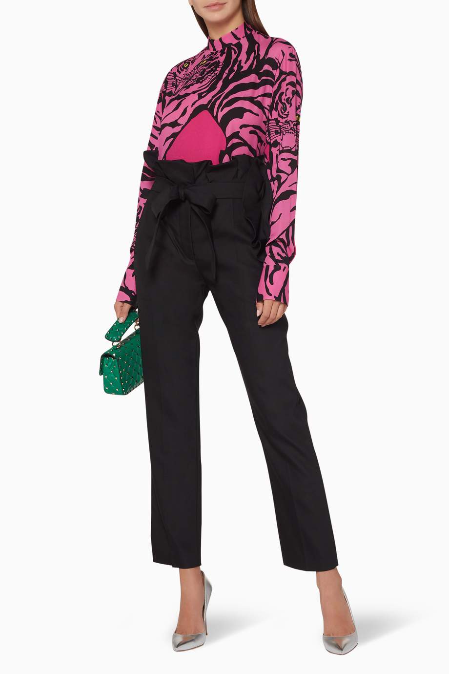 Shop Valentino Pink Pink Tiger-Print Top for Women | Ounass UAE