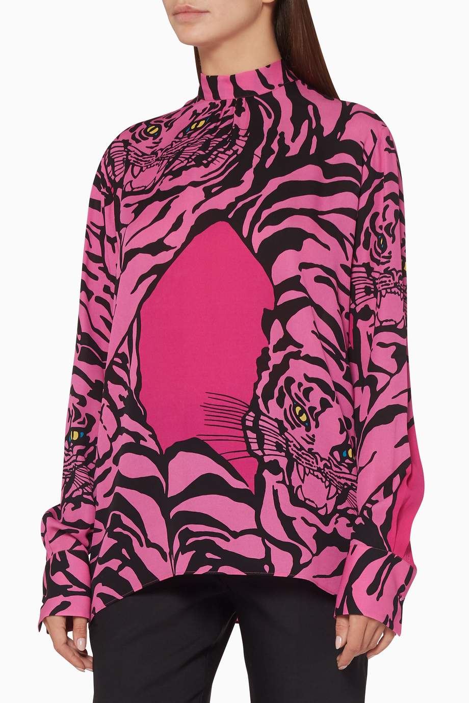 Shop Valentino Pink Pink Tiger-Print Top for Women | Ounass UAE