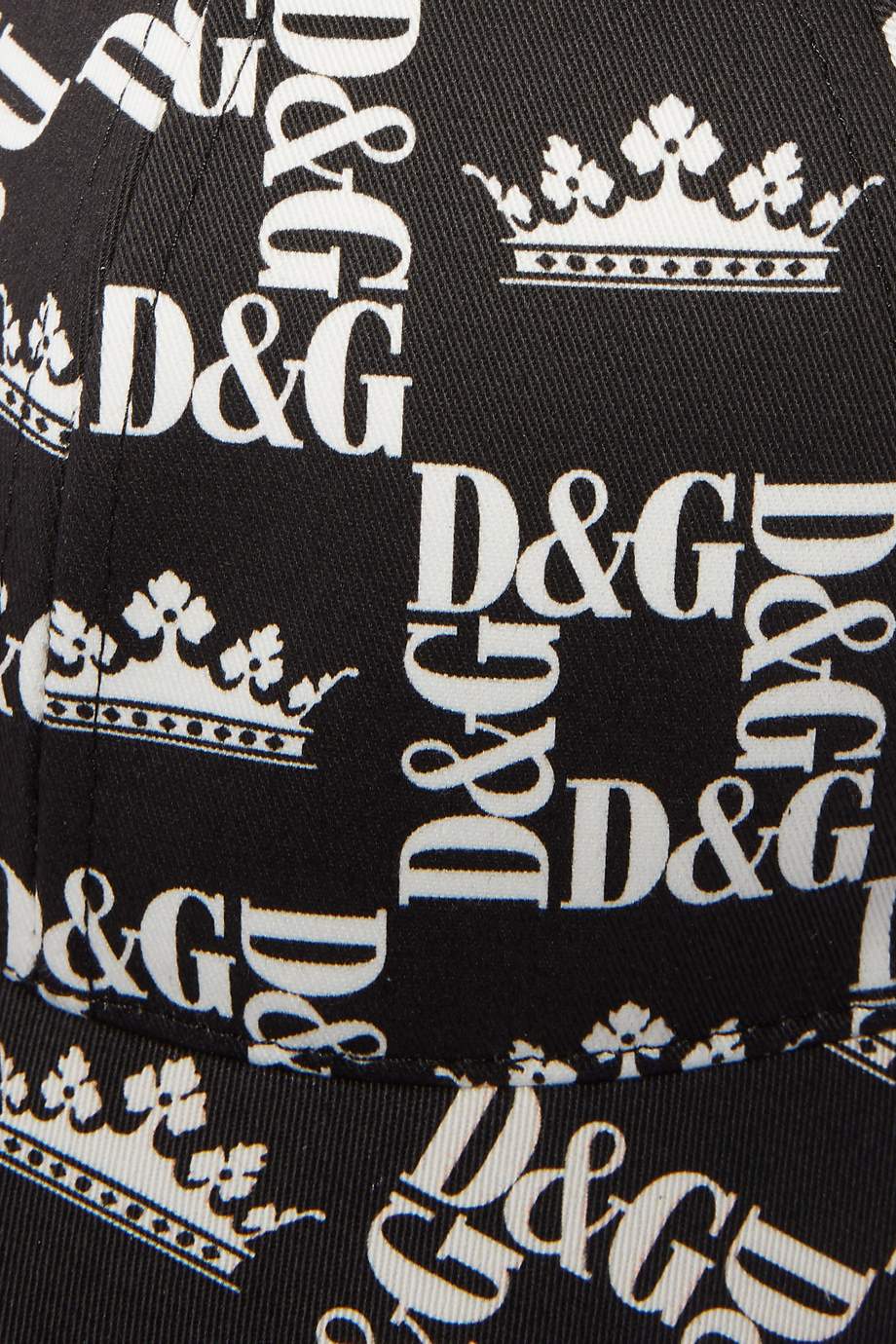 Shop Dolce & Gabbana Black DG Crown Logo Baseball Cap for Men | Ounass Oman