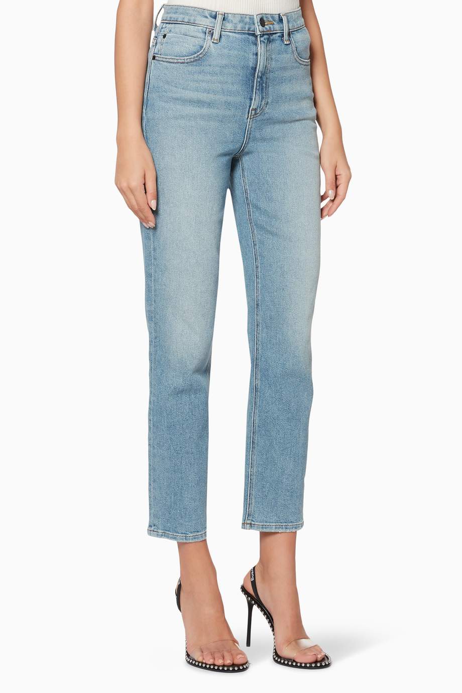 Shop Alexander Wang Blue Light-Indigo Wake Flex Jeans for Women ...