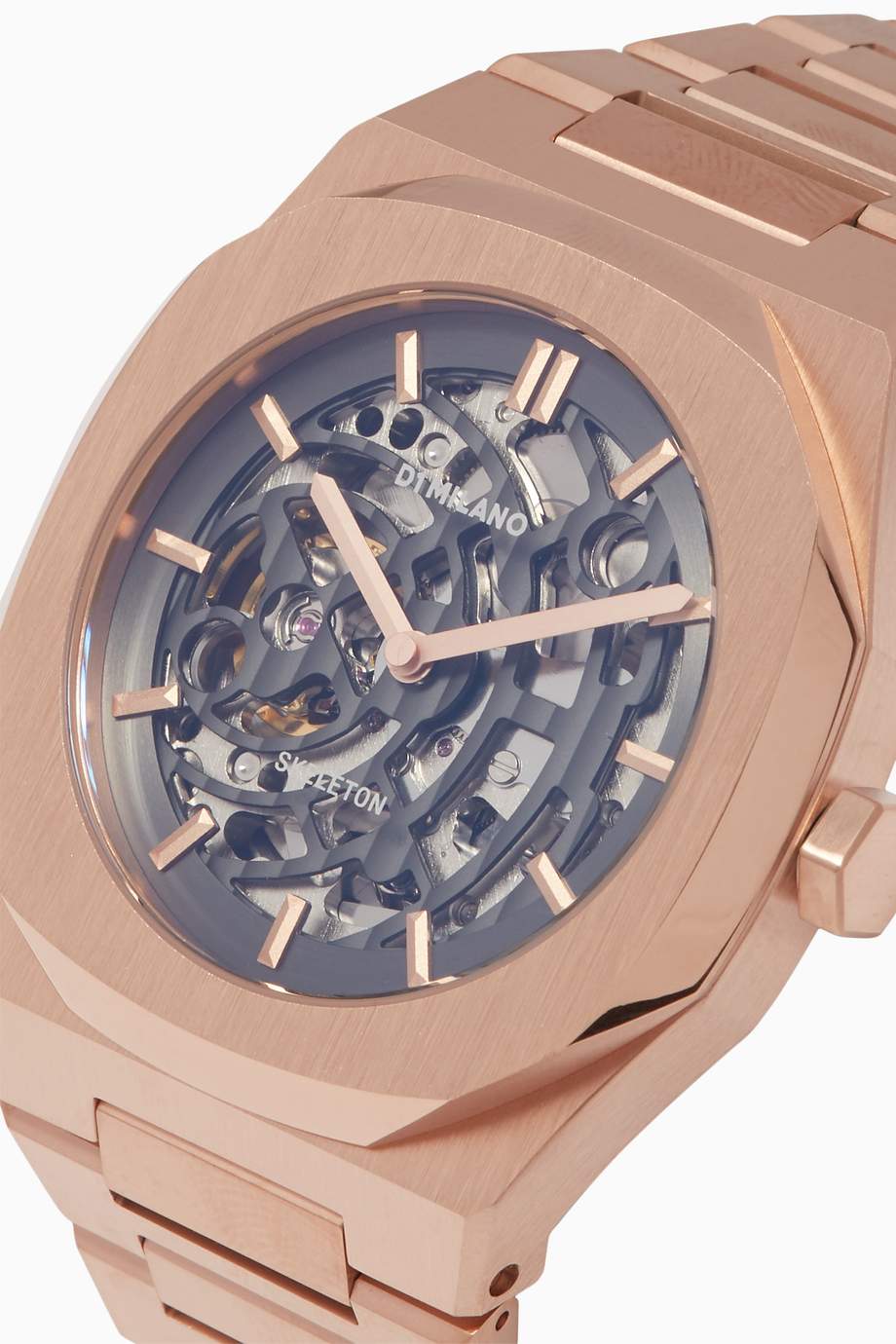 Shop D1 Milano Gold Rose-Gold Skeleton Watch for Men | Ounass UAE