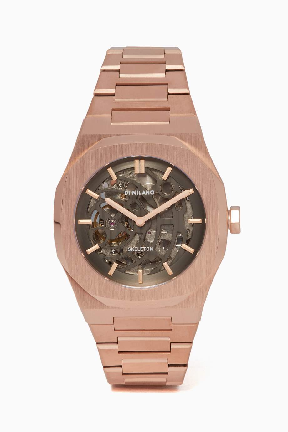 Shop D1 Milano Gold Rose-Gold Skeleton Watch for Men | Ounass UAE