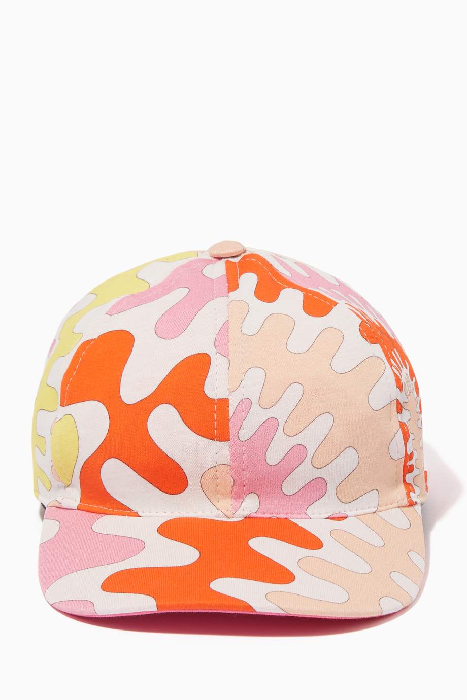 Shop Emilio Pucci White Swirl Print Canvas Baseball Cap for Kids ...