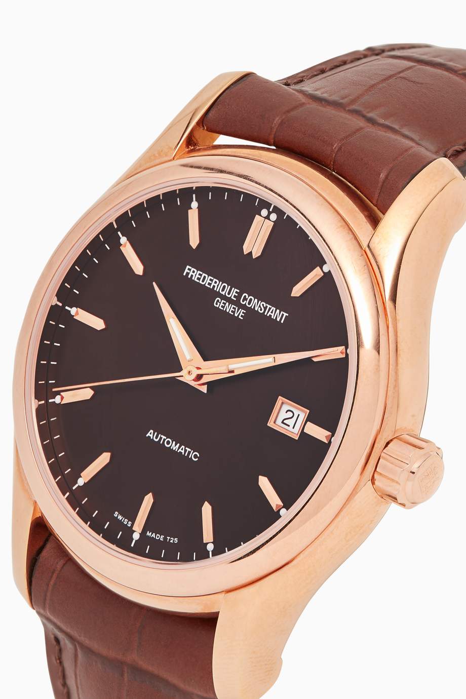 Shop Frédérique Constant Brown Classic Index Automatic Watch for Men ...