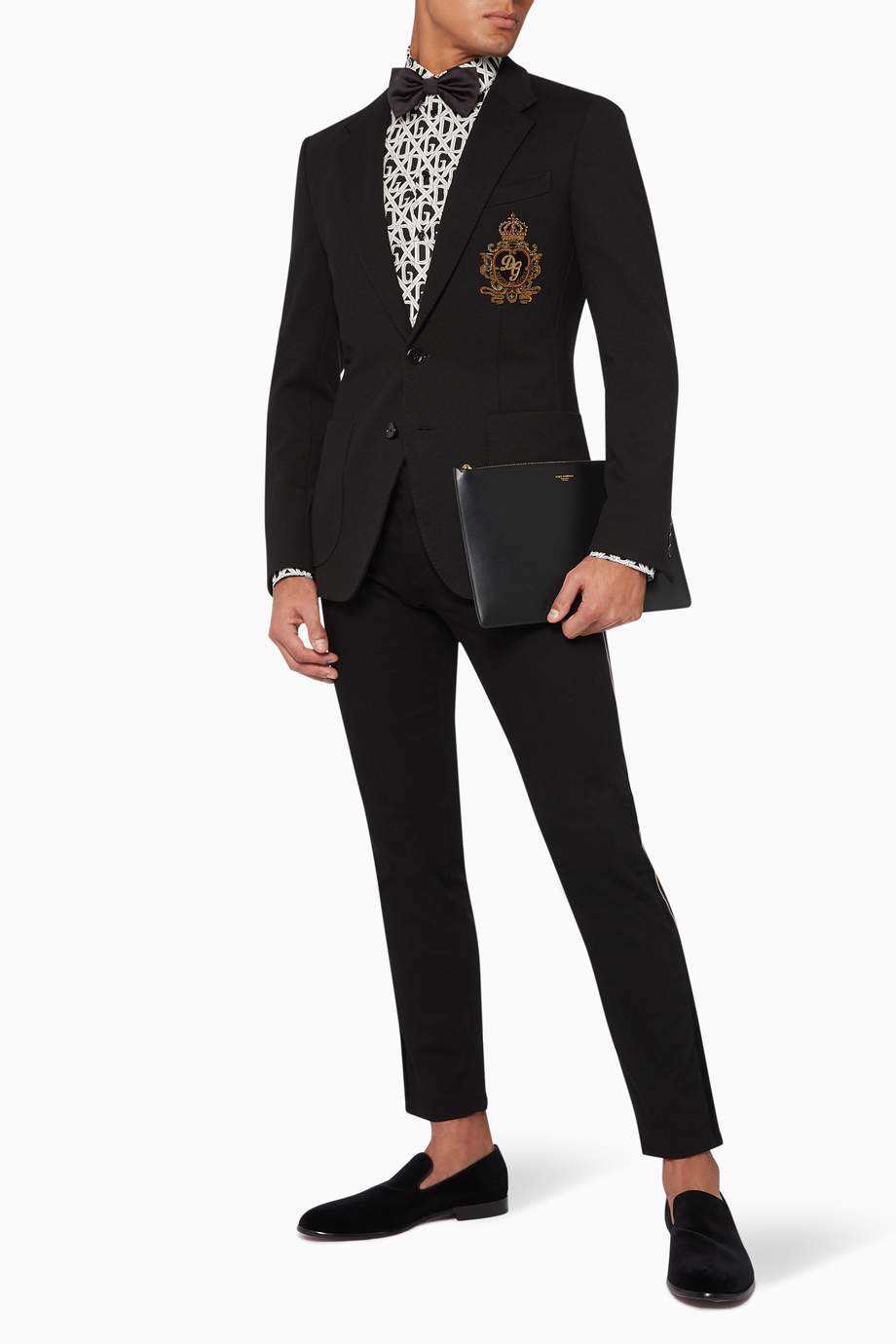 Shop Dolce & Gabbana White Contrasting DG Print Shirt for Men | Ounass UAE