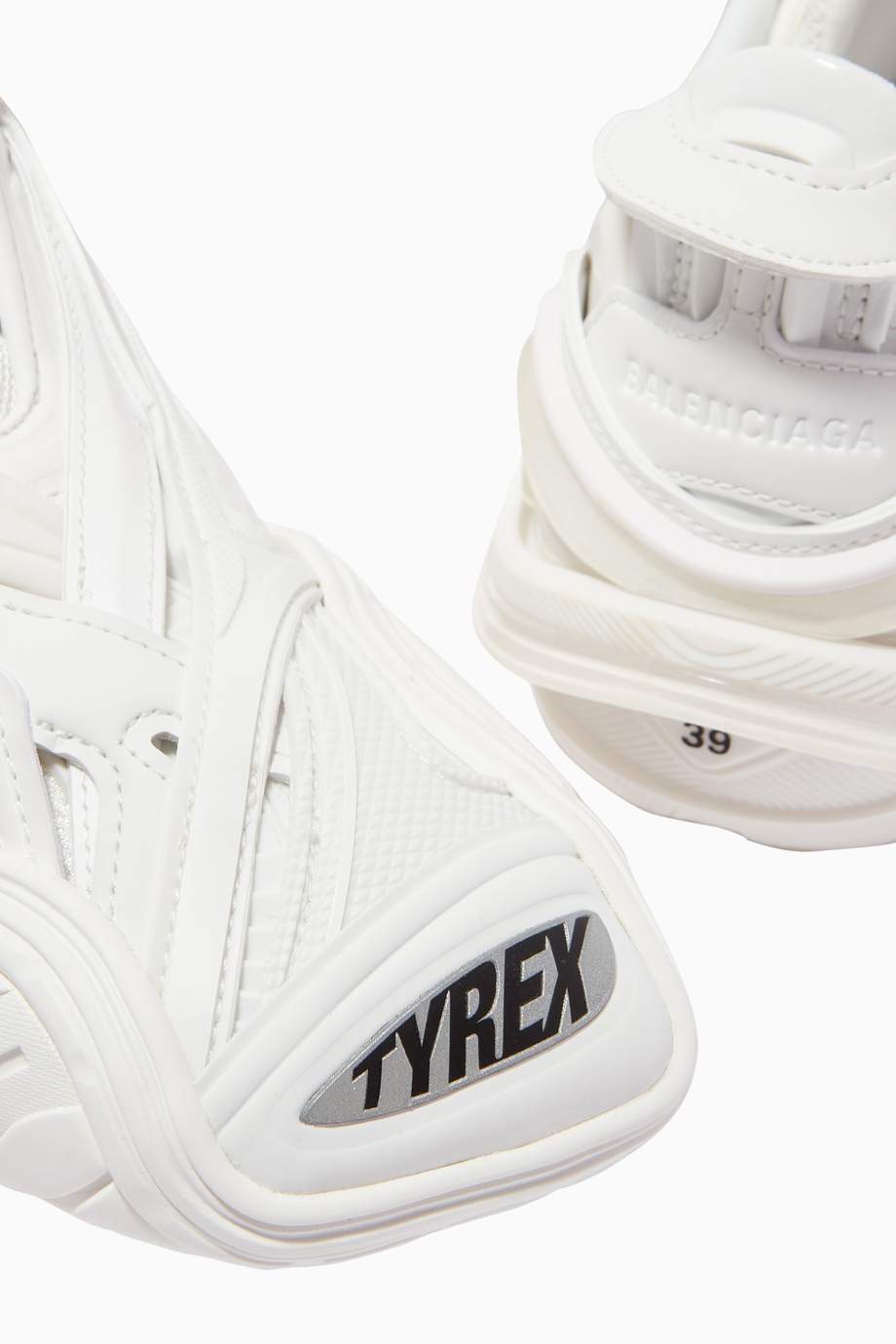 Shop Balenciaga White Tyrex Sneakers in Molded Rubber & Nylon for Women ...