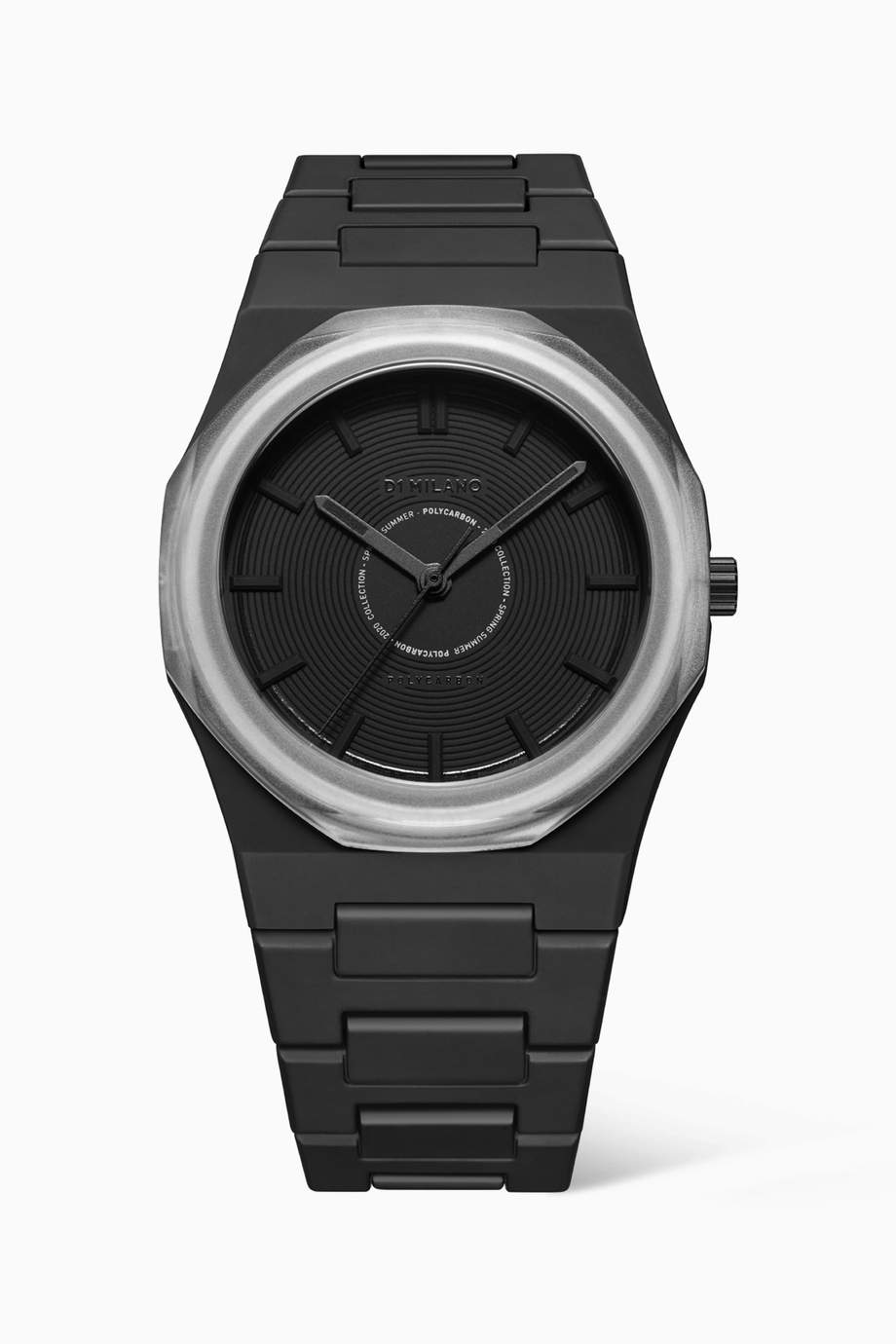 Shop D1 Milano Black Polycarbon 40.5mm Watch for Men | Ounass UAE