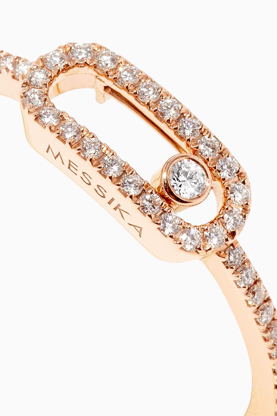 Shop Messika Gold Move Uno Pavé Diamond Ring in 18kt Rose Gold for ...
