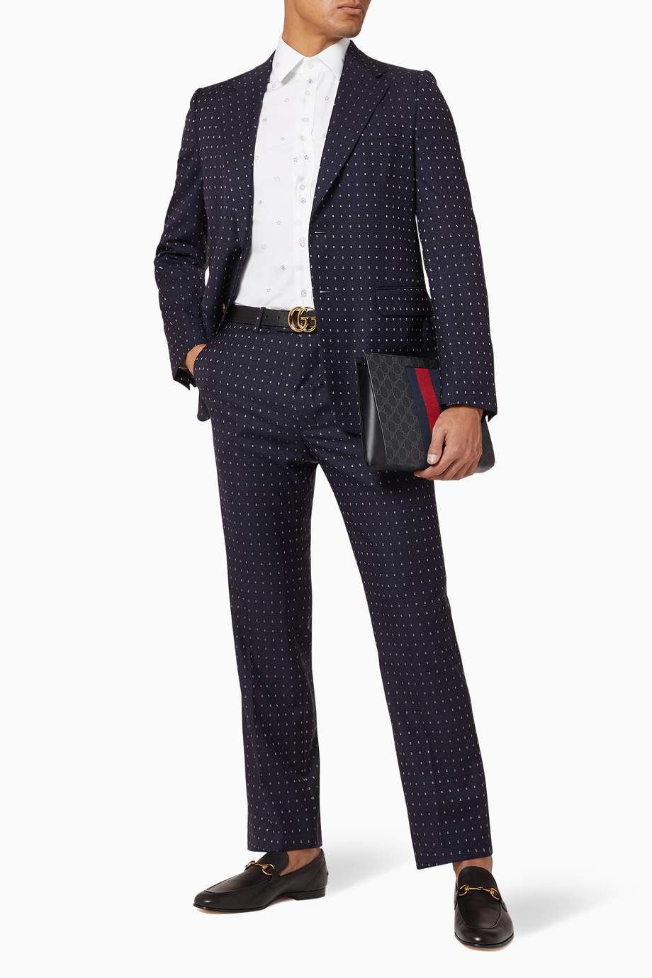 Shop Gucci White Symbols Fil Coupé Oxford Shirt For Men Ounass Saudi