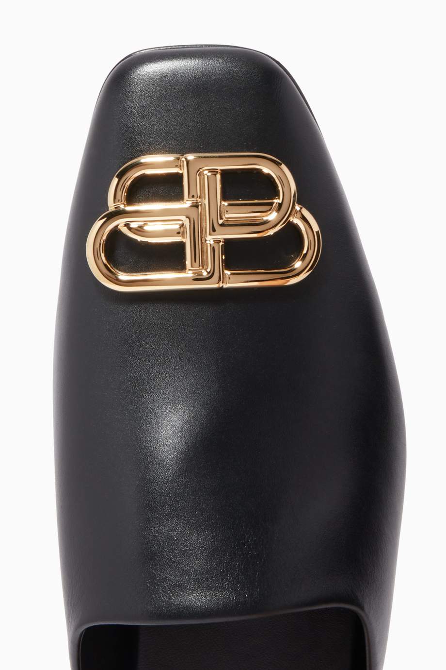 Shop Balenciaga Black Cosy BB Slides in Smooth Calfskin for Women ...