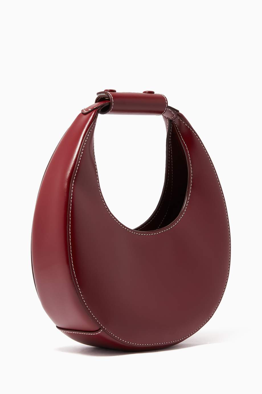 Shop Staud Brown Mini Moon Bag in Leather for Women | Ounass UAE