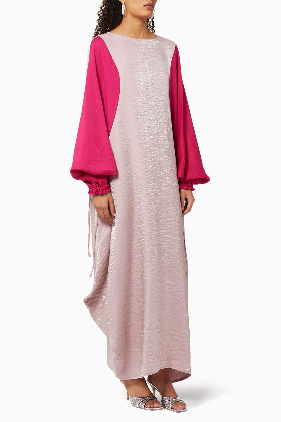 Shop Amri Pink Draped Crepe Dress for Women | Ounass UAE