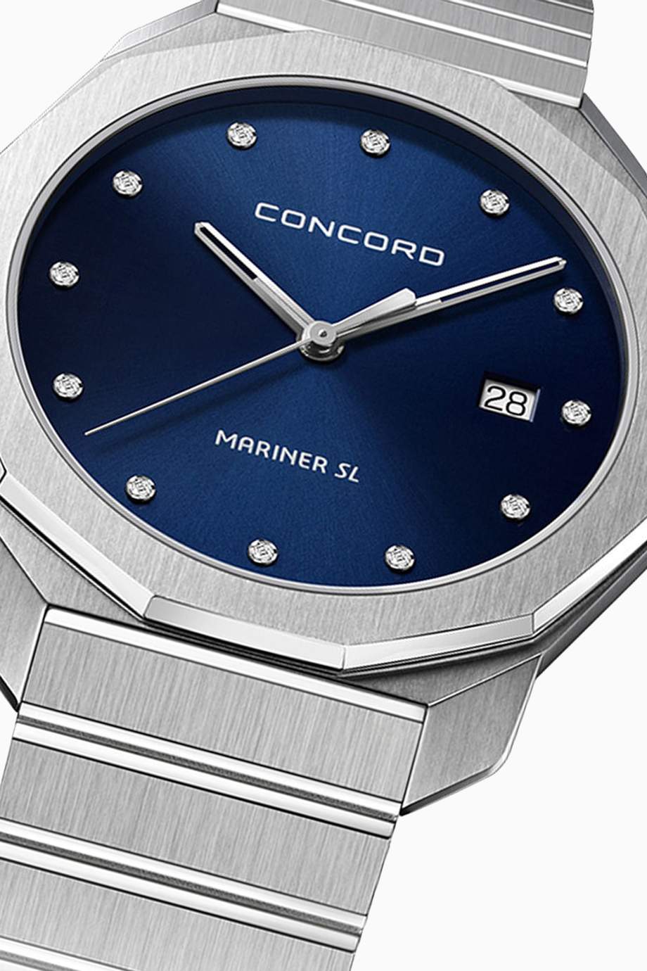 Shop Concord Blue Mariner SL Quartz Diamond Watch for Men | Ounass UAE