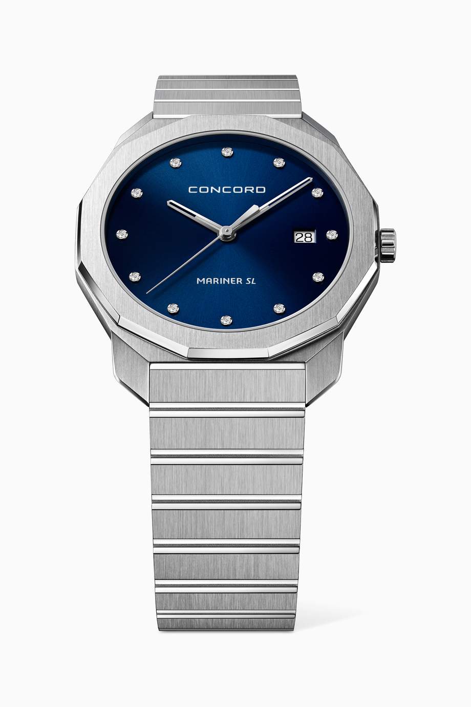 Shop Concord Blue Mariner SL Quartz Diamond Watch for Men | Ounass UAE