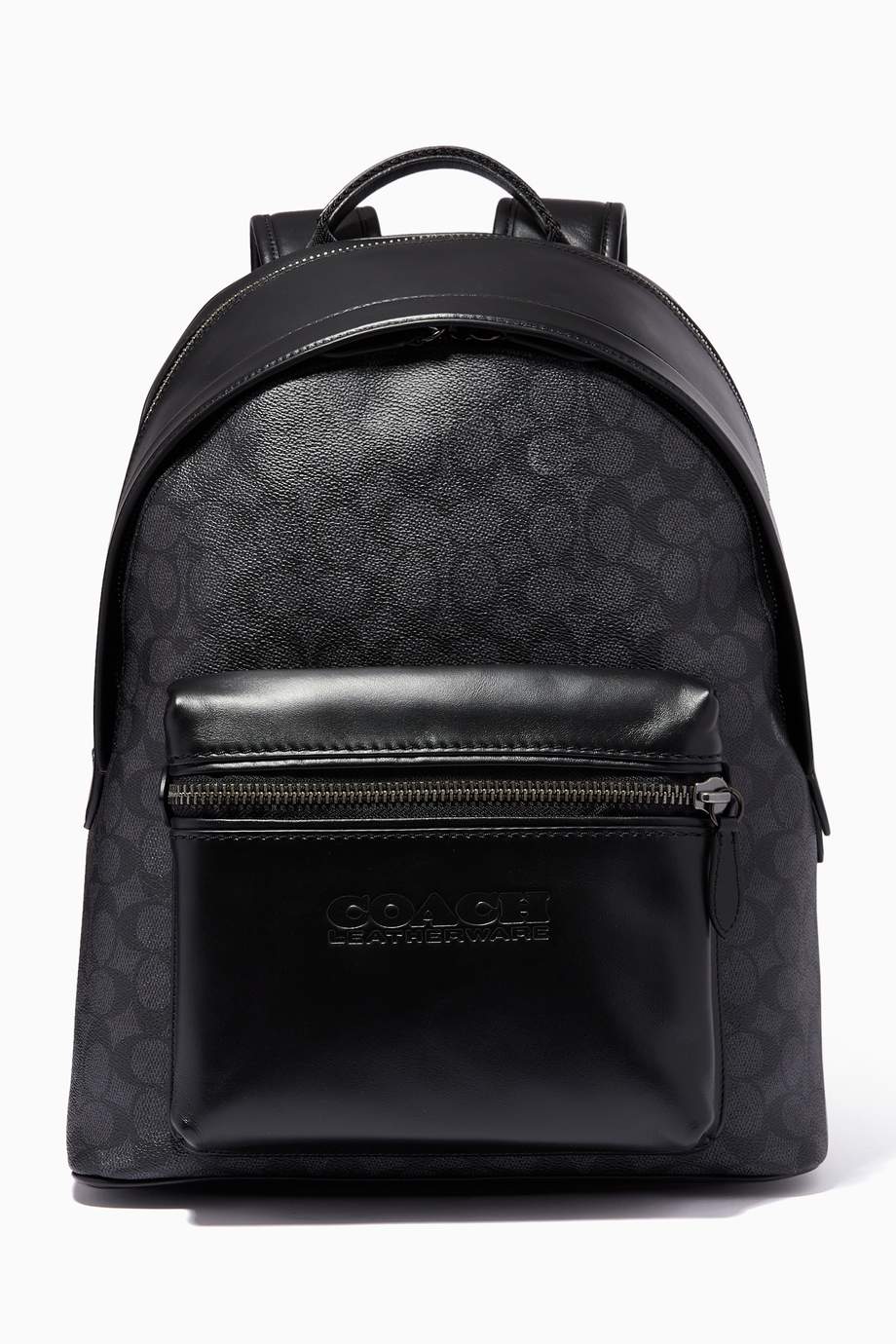 Shop Coach Grey Charter Backpack in Signature Canvas for Men | Ounass UAE