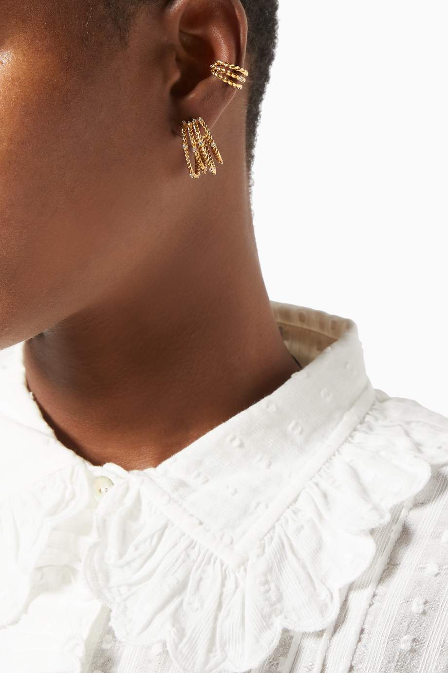 Shop Joanna Laura Constantine Gold Modern Vintage Hoop & Cuff Set with ...