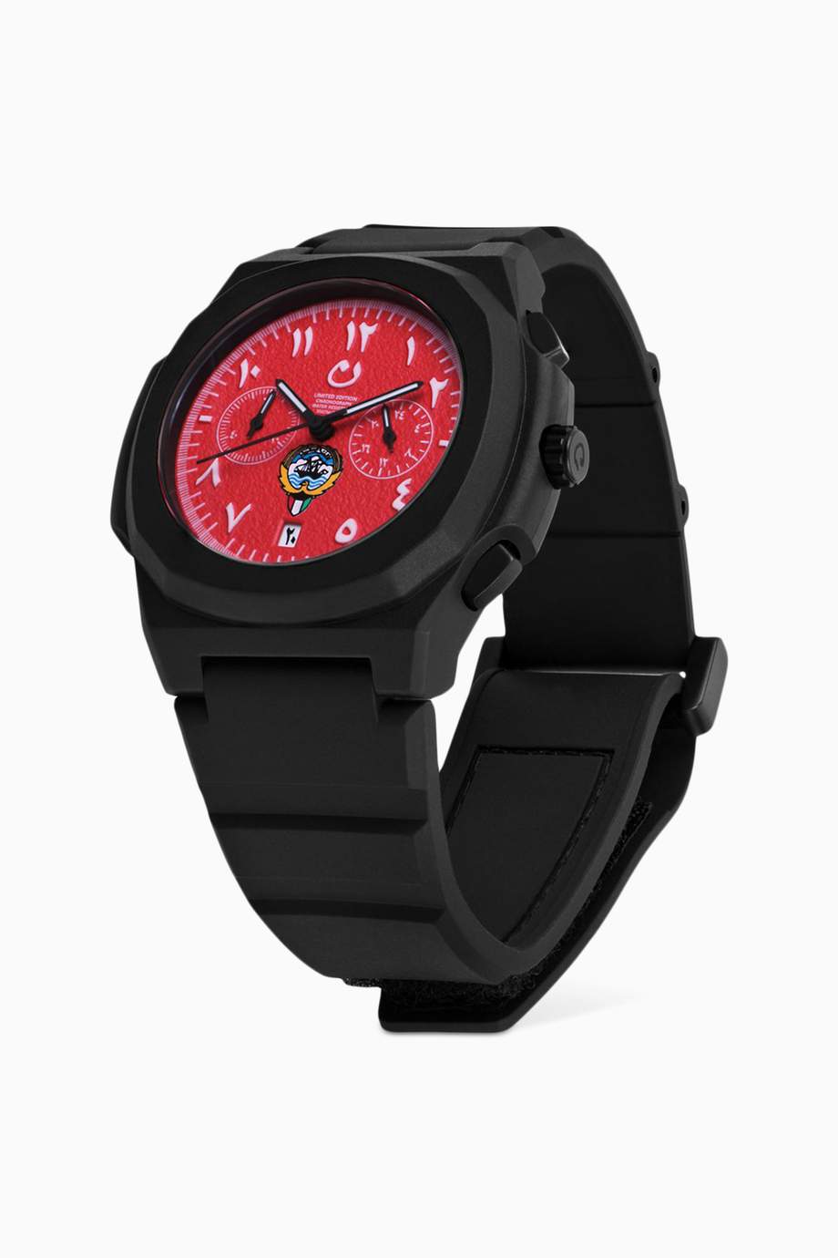 Shop Nuun Official Red Kuwait Chronograph Limited Edition Watch for Men ...