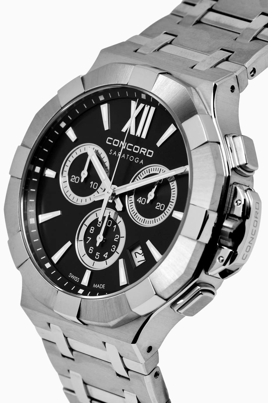 Shop Concord Silver Saratoga Chronograph Watch for Men | Ounass UAE