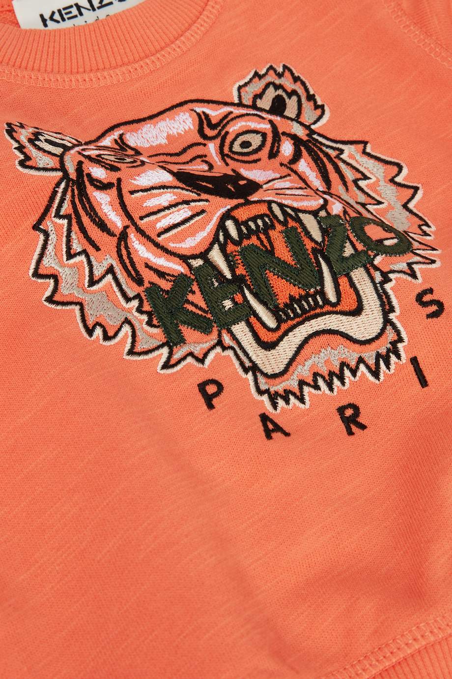 Shop Kenzo Orange Kenzo Tiger Sweatshirt in Cotton Jersey for Kids ...