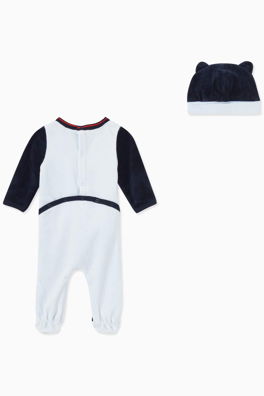 Shop Boss Blue Pajama & Hat Set in Velvet for Kids | Ounass UAE