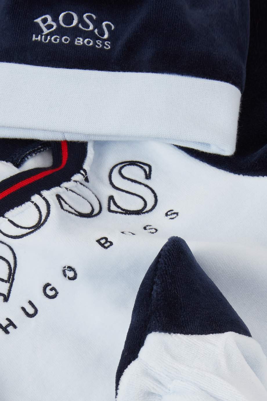 Shop Boss Blue Pajama & Hat Set in Velvet for Kids | Ounass UAE