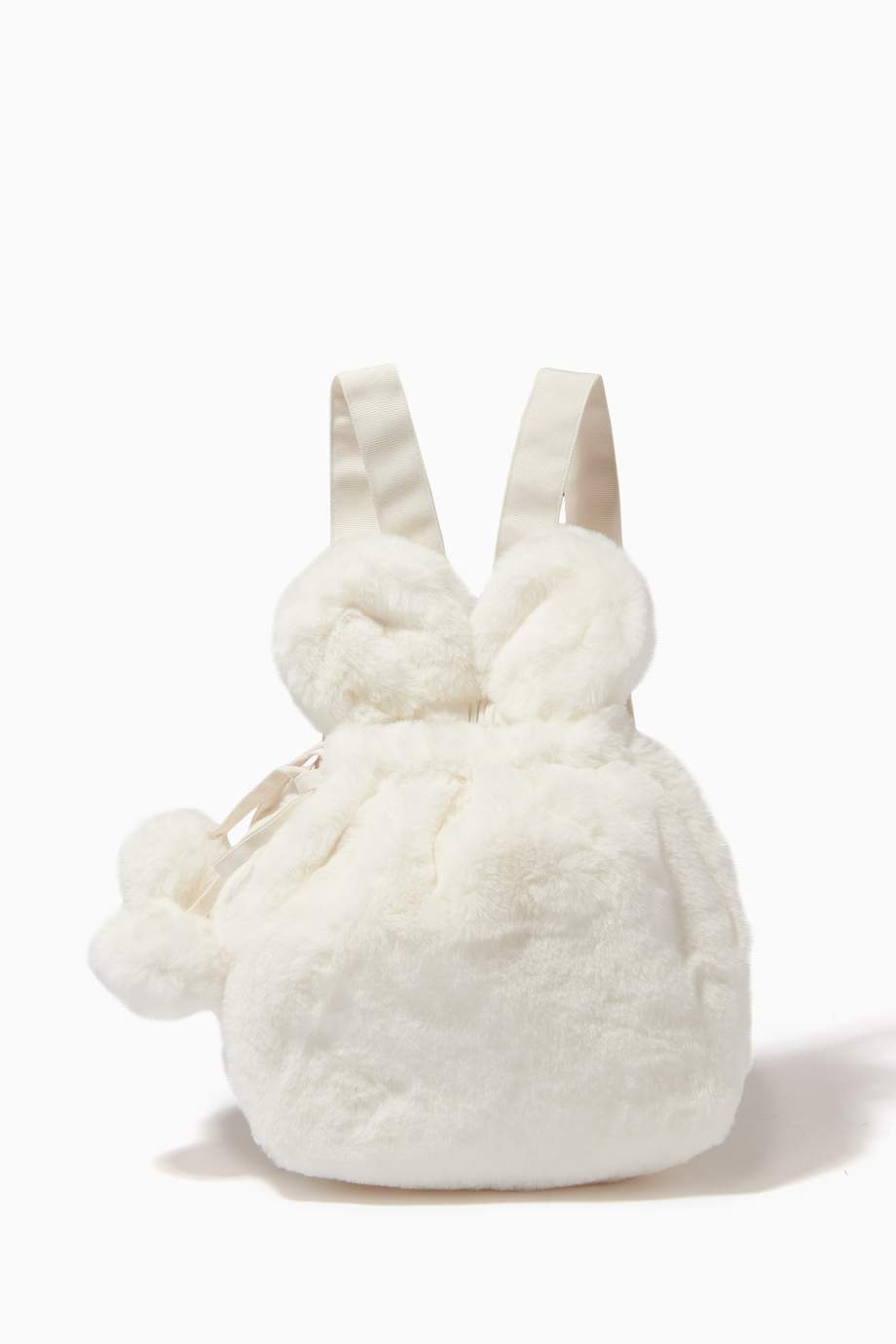 Shop Lapin House Neutral Fluffy Bunny Backpack in Faux Fur for Kids ...