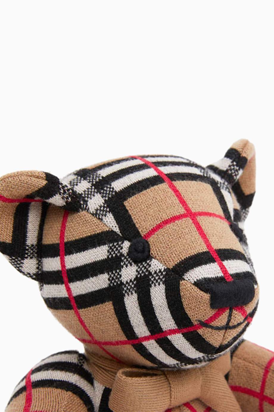 Shop Burberry Neutral Thomas Bear Toy in Vintage Check Wool for Kids ...