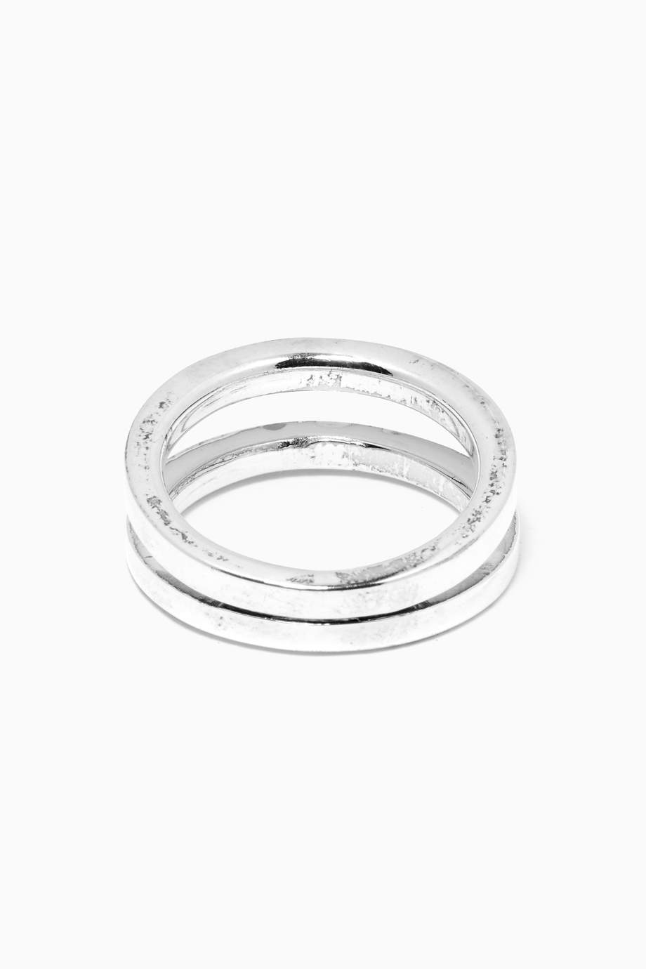 Shop Martyre Silver MARTYRE™ Split Ring with Diamonds in Sterling Silver for Women | Ounass UAE