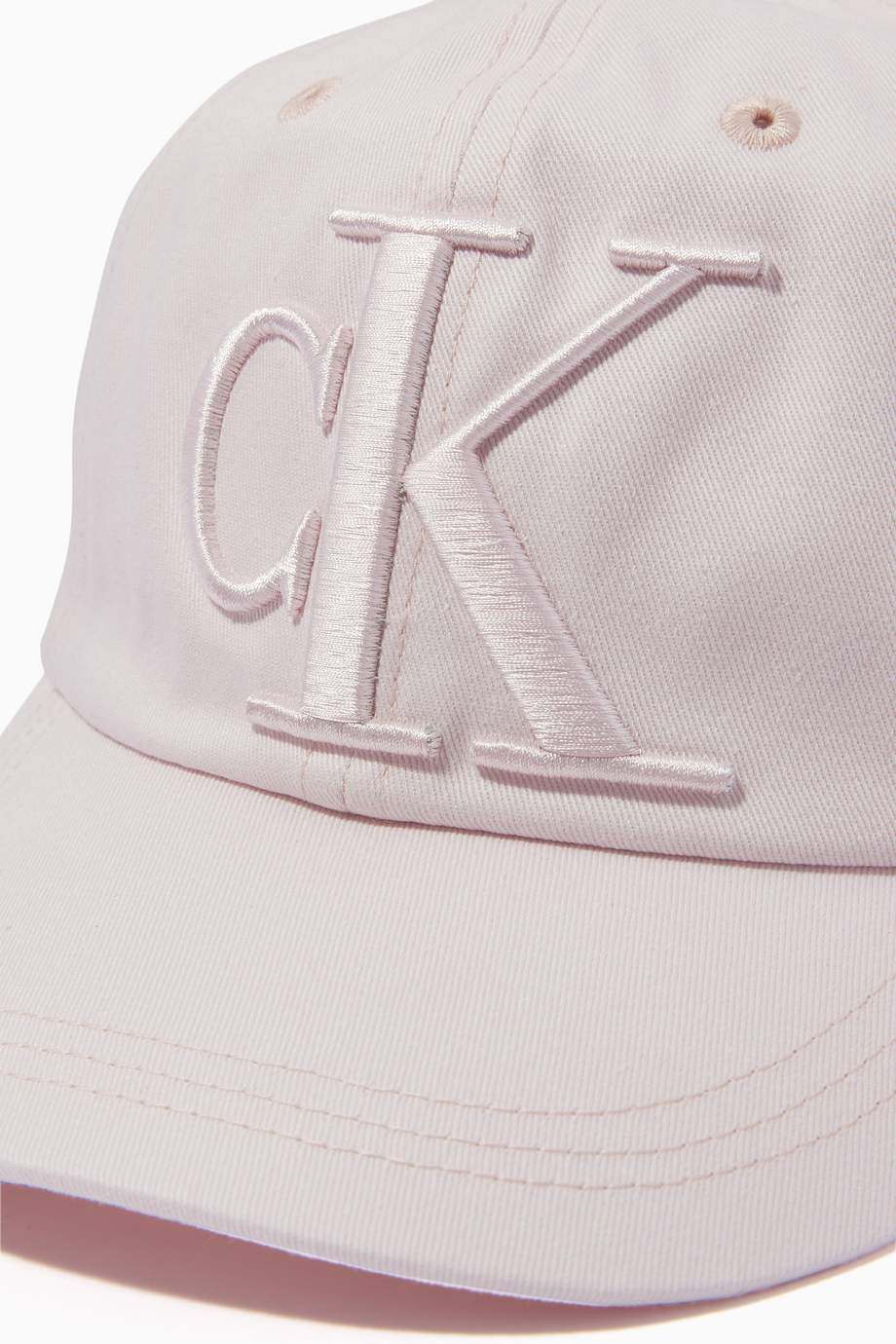 Shop Calvin Klein Pink CK Logo Baseball Cap in Organic Cotton for Kids ...