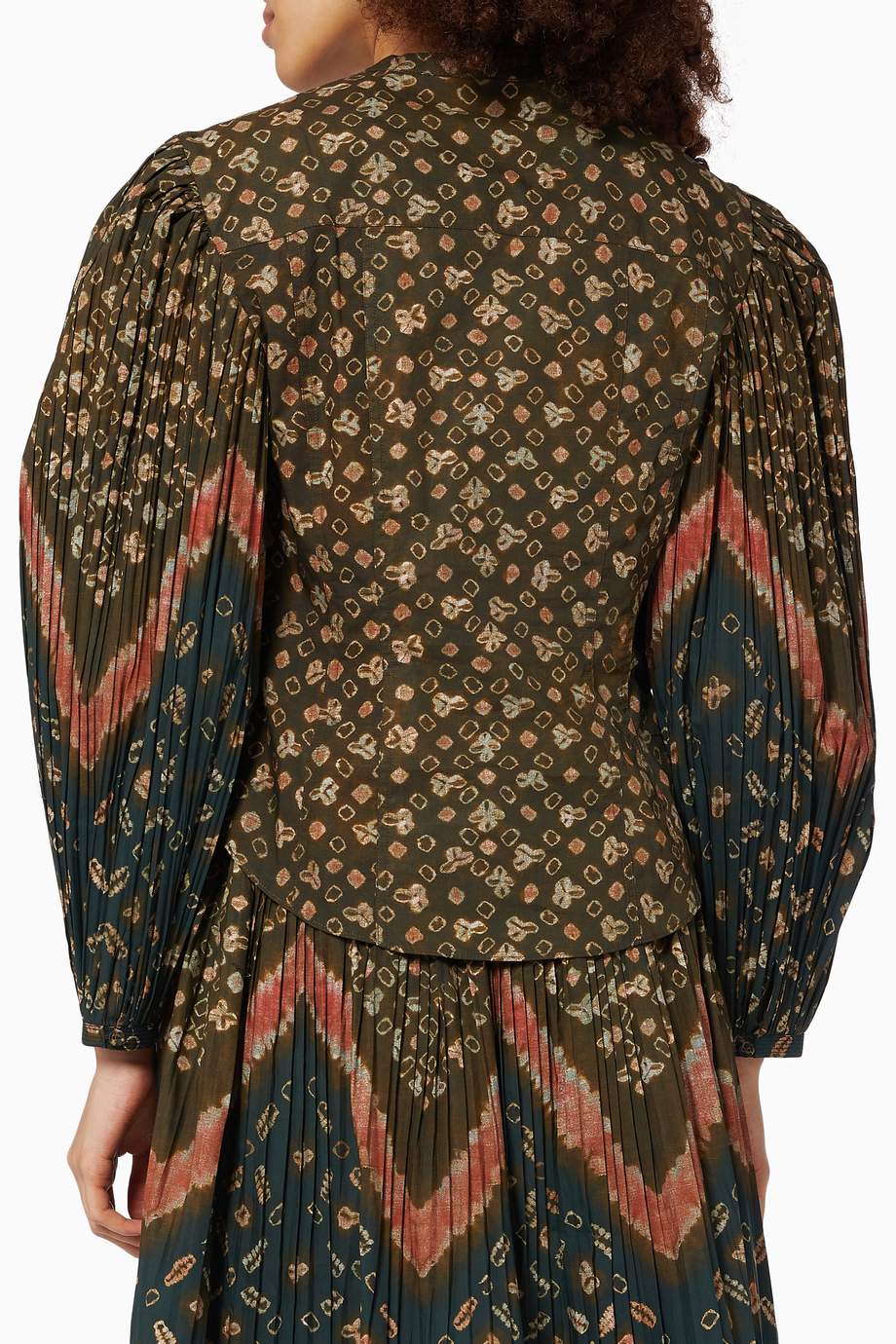 Shop Ulla Johnson Brown Rami Blouse in Cotton for Women | Ounass UAE
