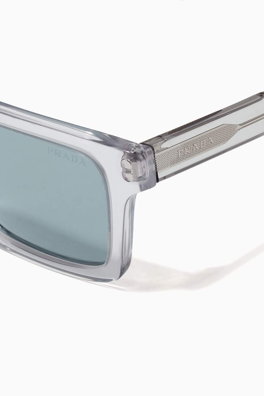 Shop Prada Grey D-frame Sunglasses in Acetate for Men | Ounass UAE