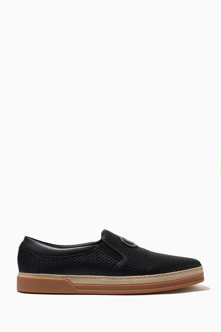 Shop Baldinini Black Monogram Horsebit Loafers in Leather for Men ...