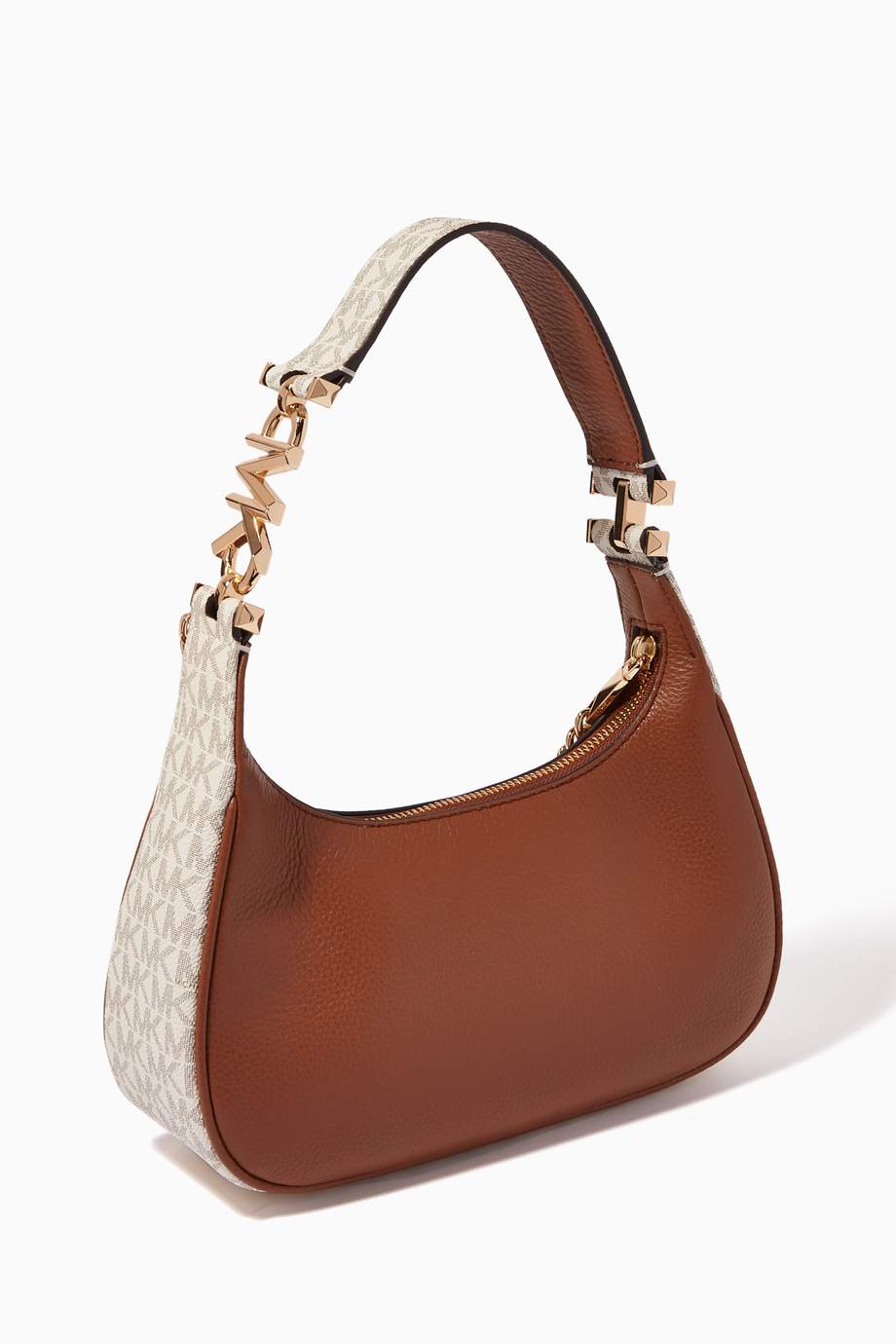 Shop Michael Kors White Small Piper Pouchette Bag in Leather for Women ...