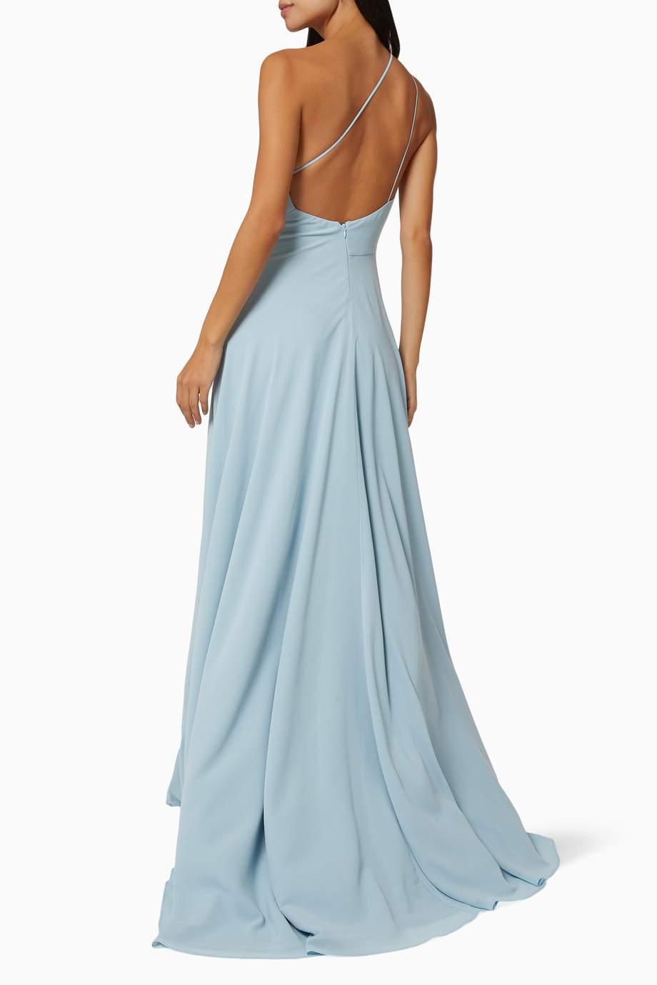 Shop Nafsika Skourti Blue Unikini Gown in Chiffon for Women | Ounass UAE