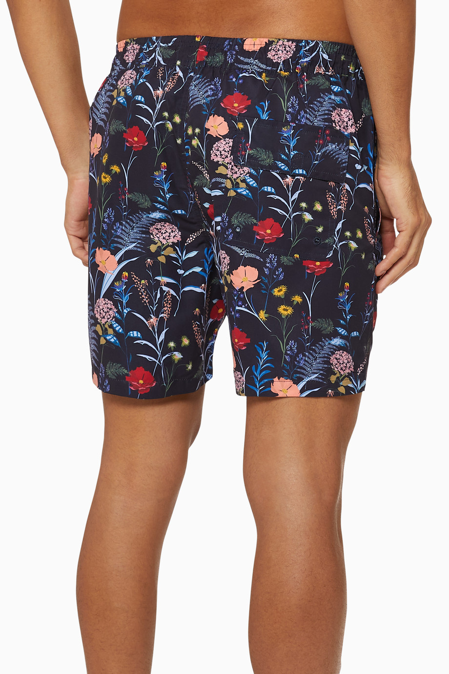 Shop Les Deux Blue Fleur D'été Swim Shorts for Men | Ounass UAE